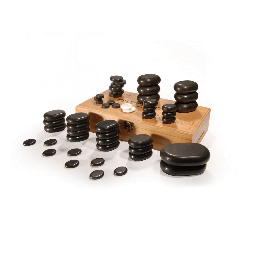 Hot Stone - 50 Piece Massage Hot Stone Set by Master (100% Basalt ...