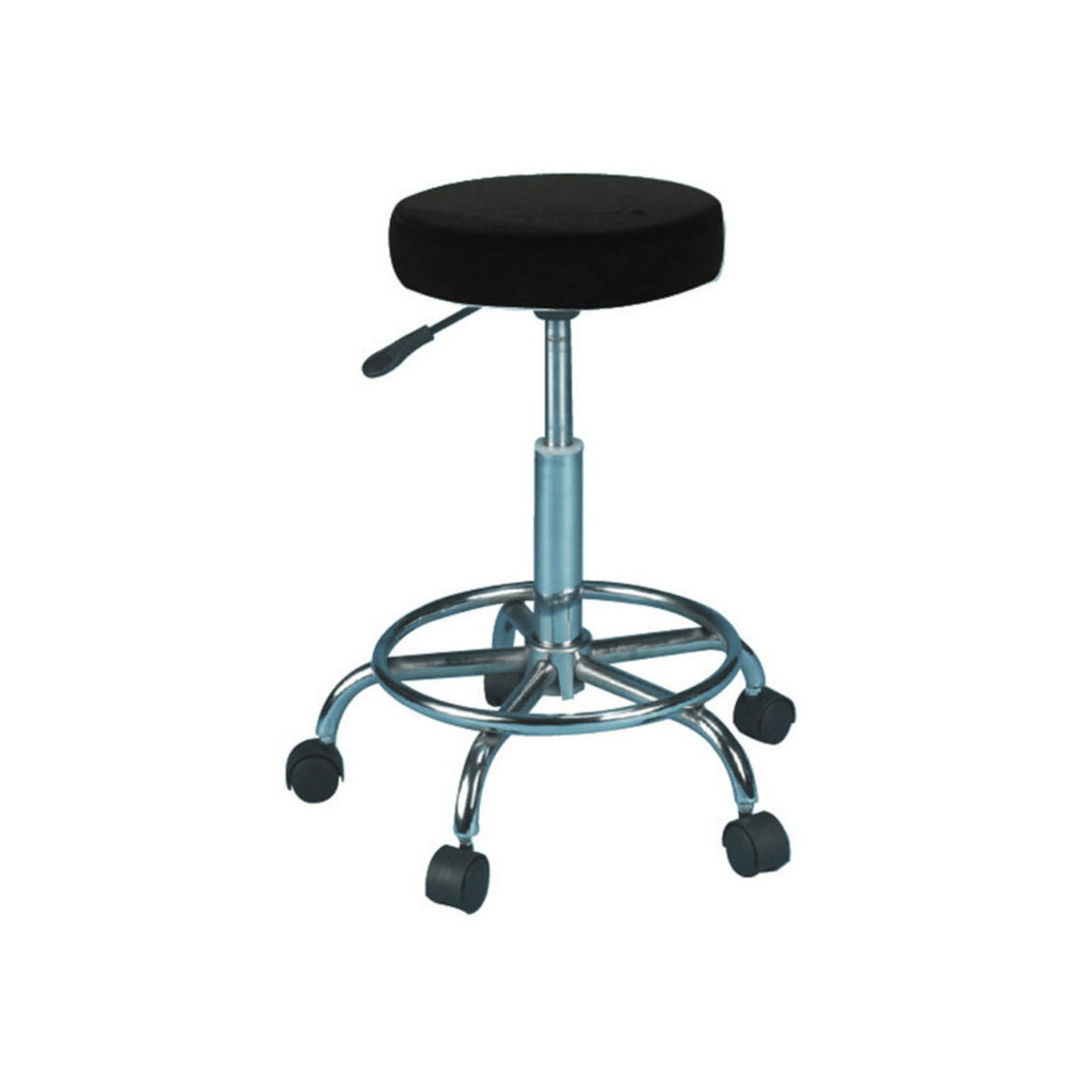Salon Chair - Black Compact Stool by SkinMate (Adjustable Height ...